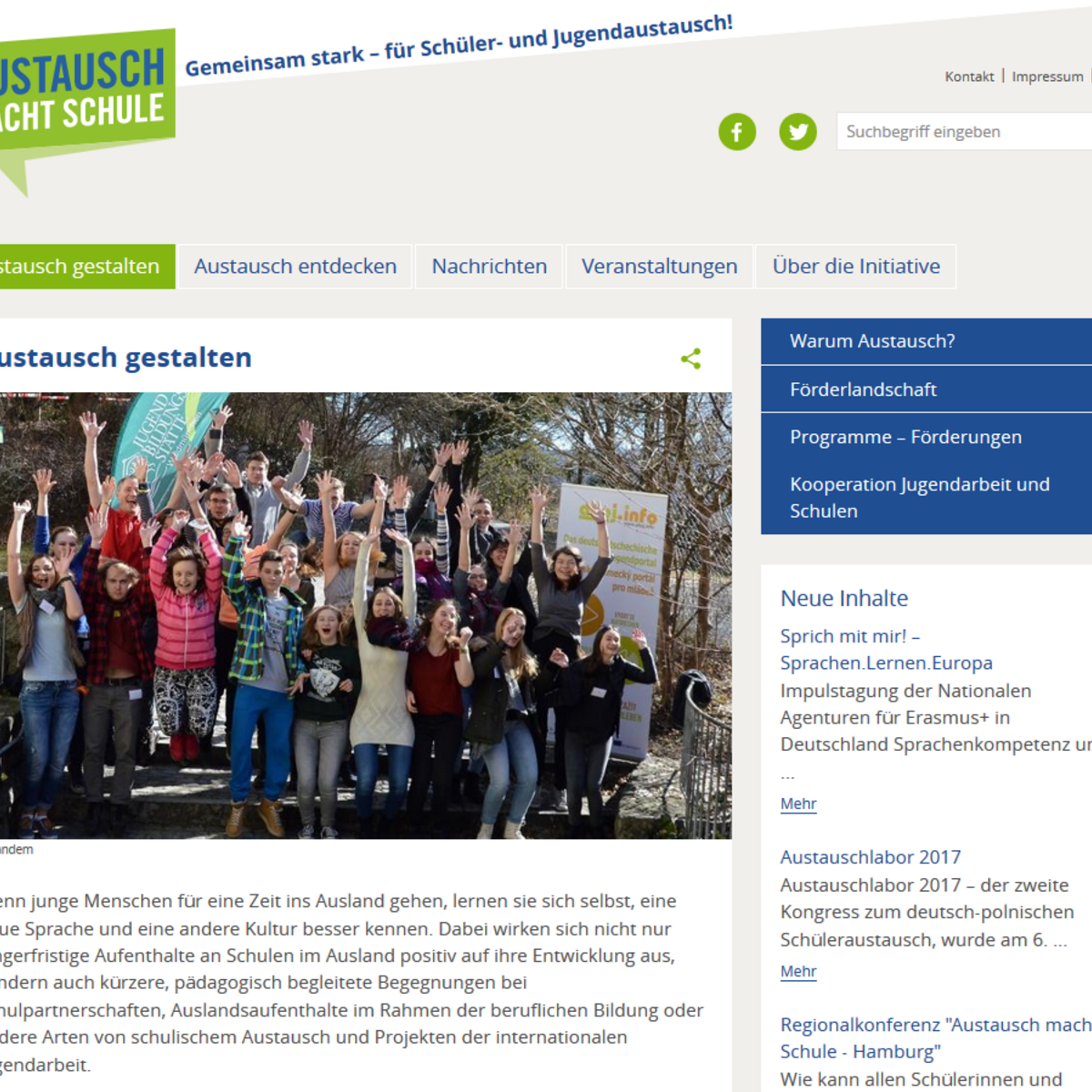 „Austausch macht Schule“: Neue Plattform zu schulischem Austausch geht ...